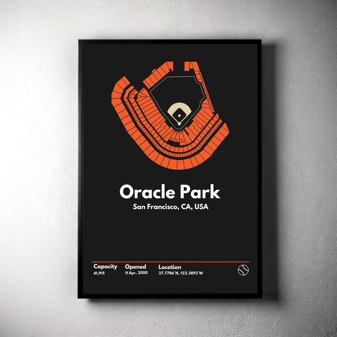 Oracle Park Stadium Print: San Francisco Giants Minimalist Art (digital ...