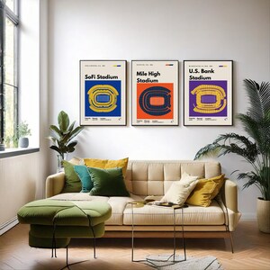 Custom Sports Venue Poster, Any Team or College Stadium Print, Mid ...