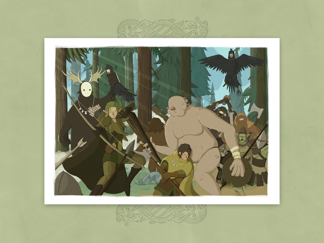 Scuffle Fantasy Fight Scene From the Isles Giclée Art Print - Etsy