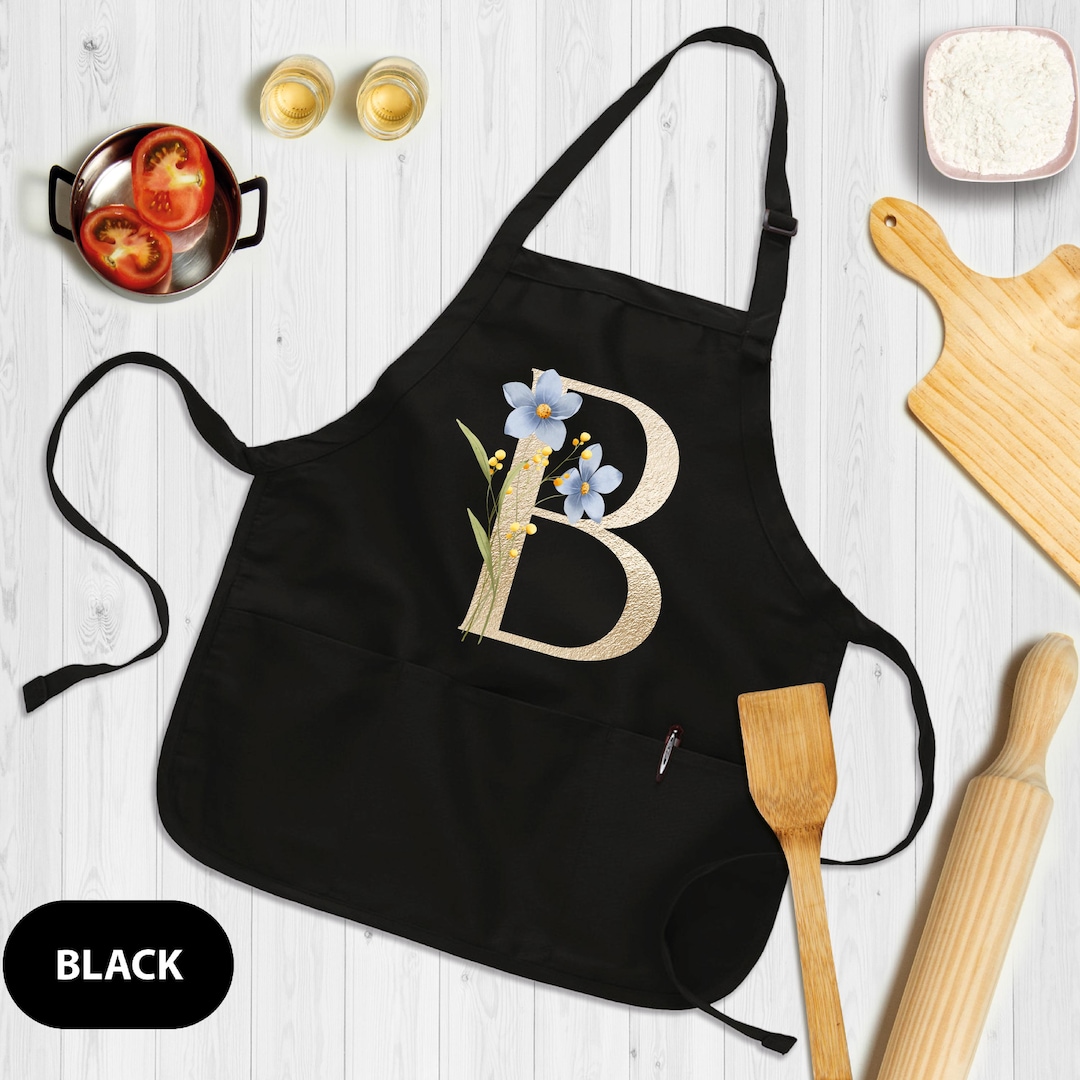 Personalized Apron, Custom Letter Monogram Apron, Gift for Her, Gift ...