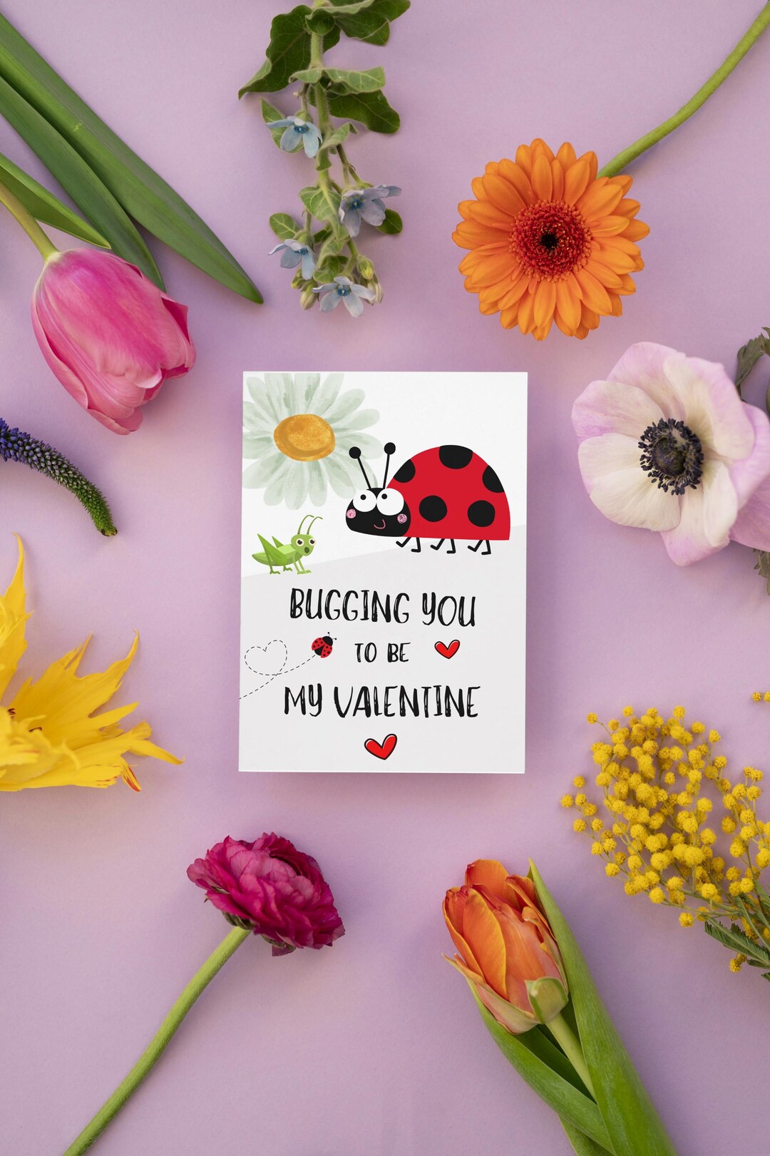 Printable Valentine's Card, Printable Ladybug Valentine's Day Card ...