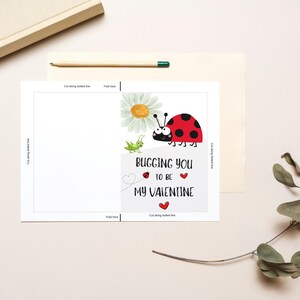 Printable Valentine's Card, Printable Ladybug Valentine's Day Card ...