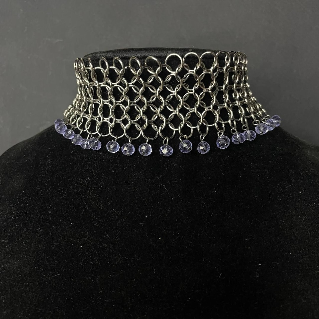 A Wide Chainmail Choker Necklace (stainless Steel ) - Etsy