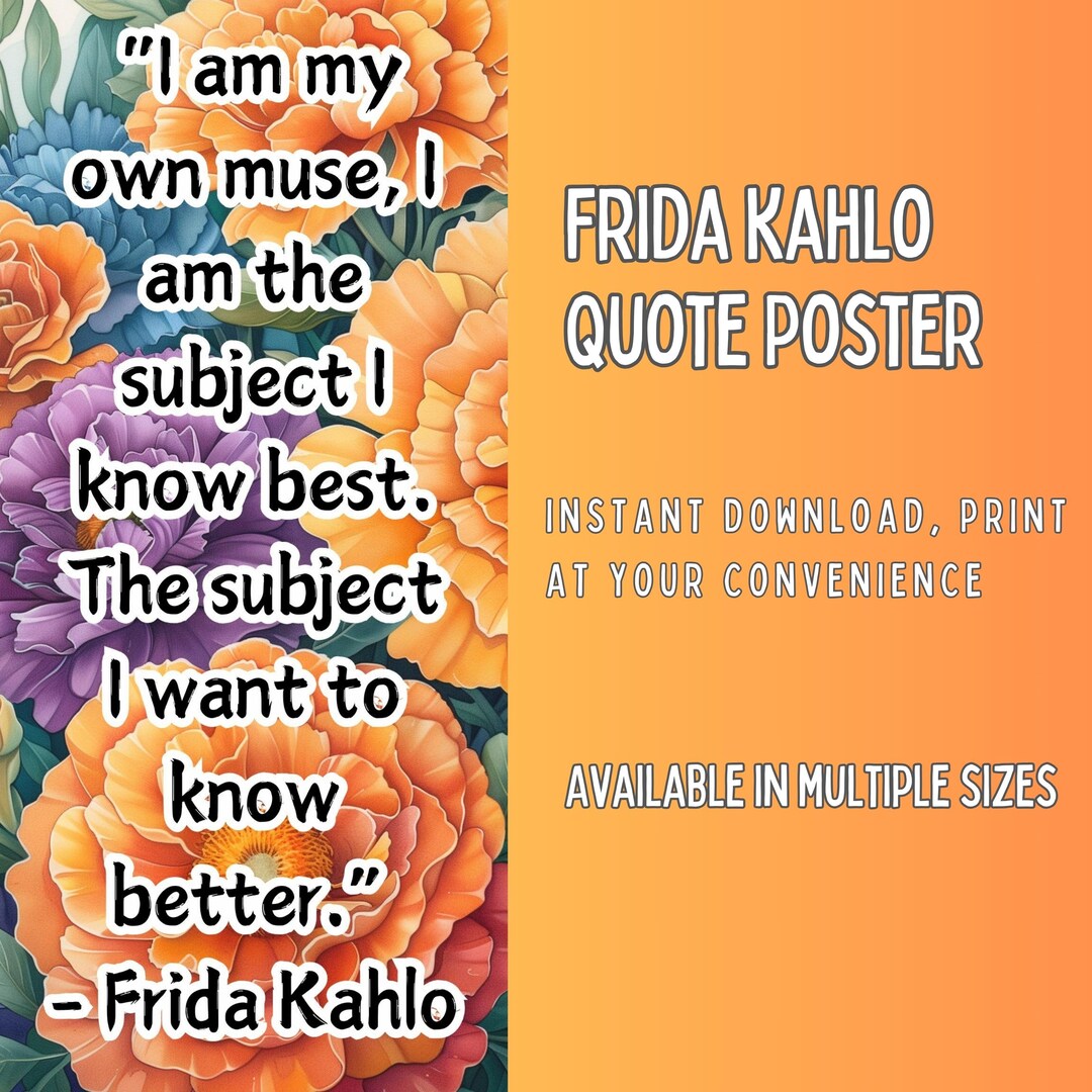 Frida Kahlo Quote Poster Instant Download - Etsy