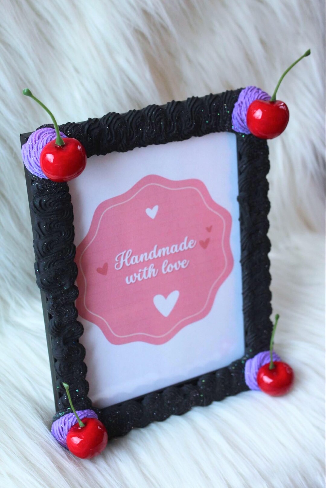 Gothic Birthday Cake Picture Frame With Cherries, 5 X 7 Picture Frame ...