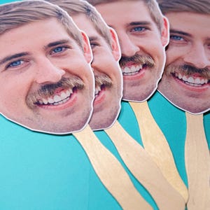 Custom Printed Face Photo Props Party Decor Face Cut Out Party Decor ...