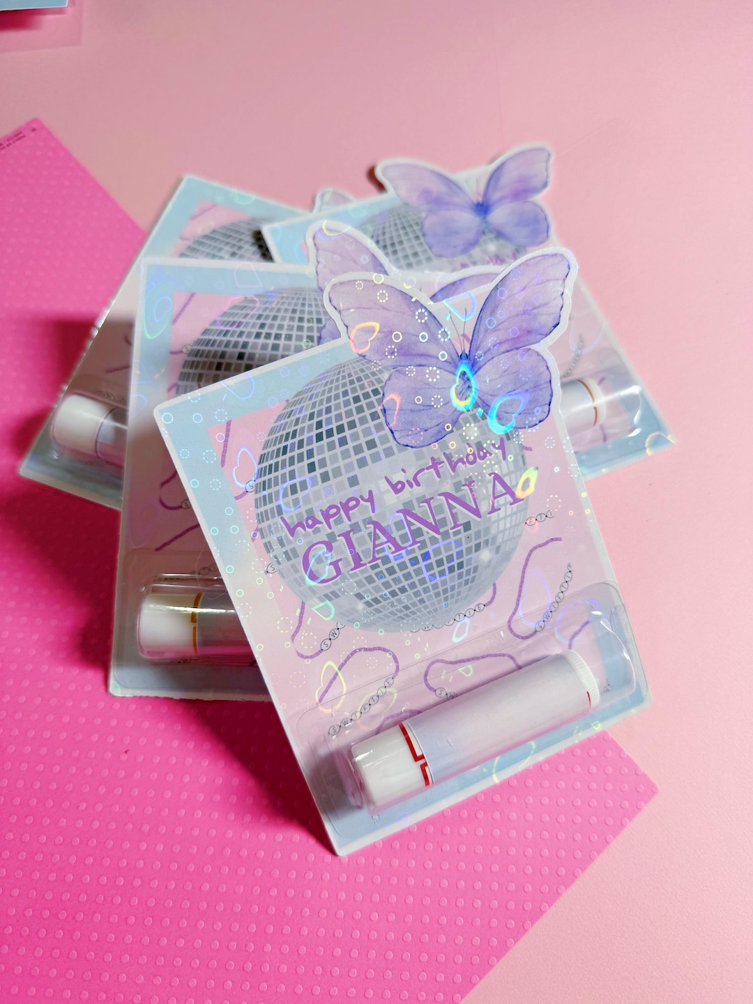Personalized Chapstick Party Favors Girls Pastel Butterfly Friendship ...