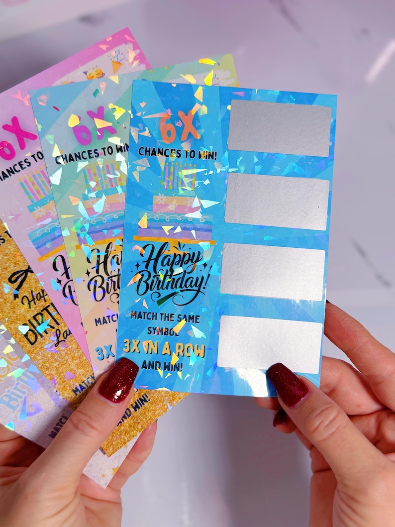 Custom Personalized Birthday Scratch off Card for Kids and Adults - Etsy
