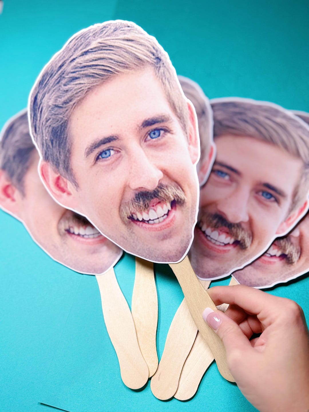 Custom Printed Face Photo Props Party Decor Face Cut Out Party Decor ...