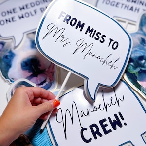 Custom Photo Props Personalized Speech Bubbles: Wedding Party Decor ...
