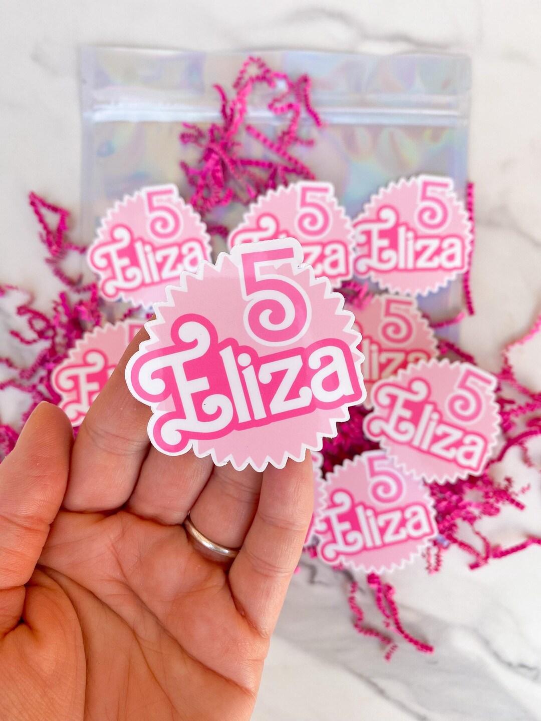 Custom Name Die Cut Stickers: Personalized Party Favors - Etsy