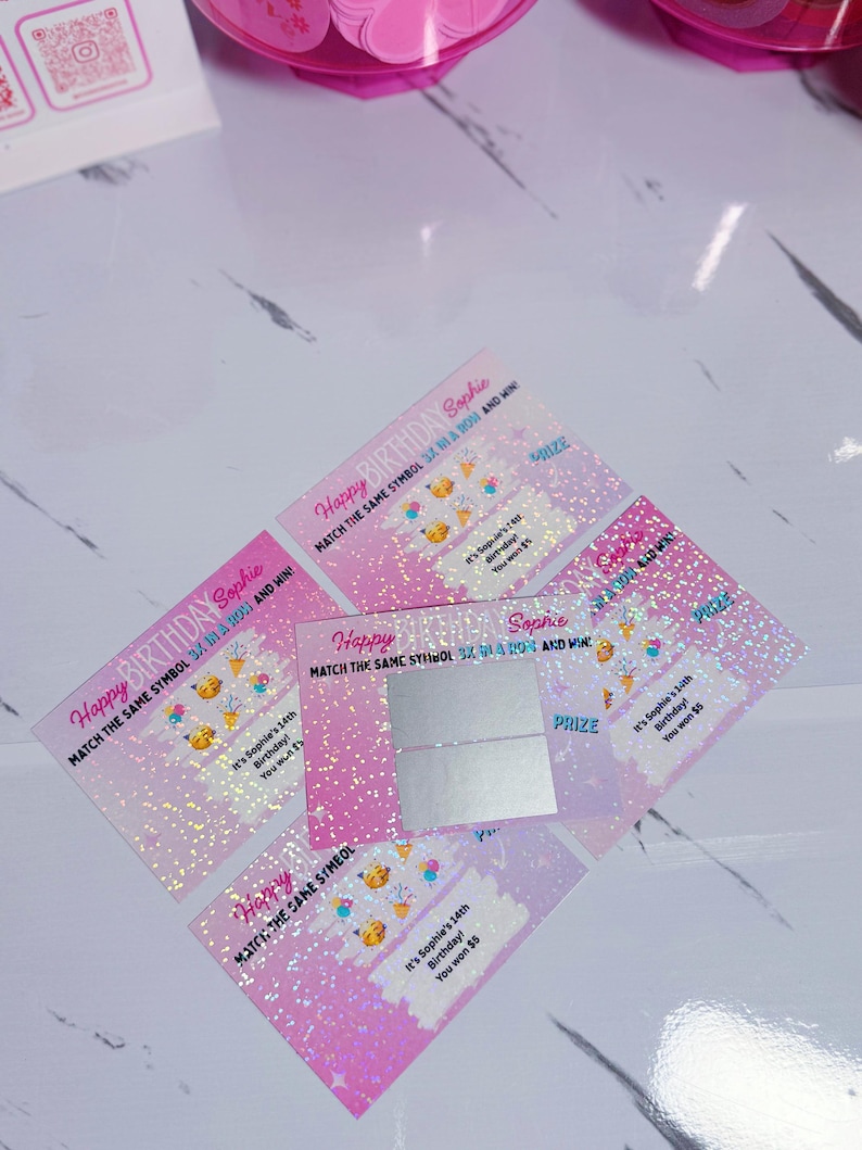 Custom Personalized Mini Scratch off Cards for Kids and Adults: Printed ...