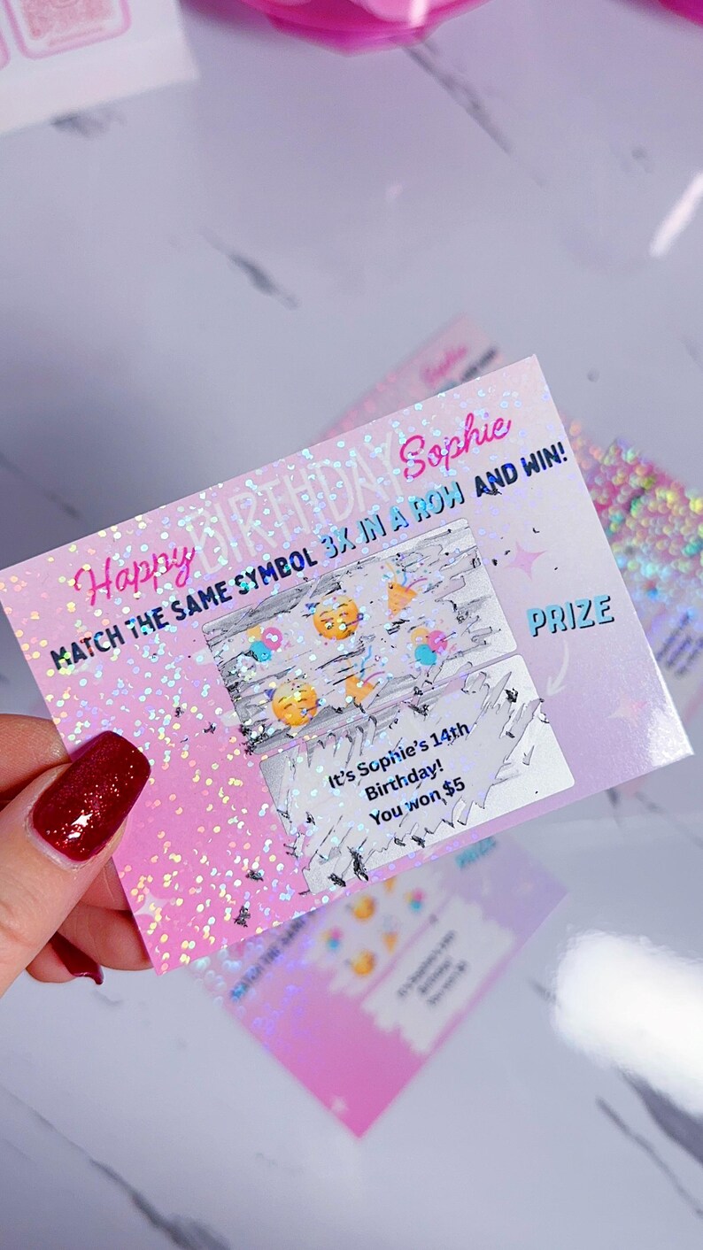 Custom Personalized Mini Scratch off Cards for Kids and Adults: Printed ...