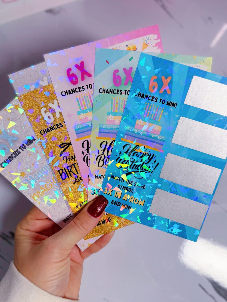 Custom Personalized Birthday Scratch off Card for Kids and Adults - Etsy