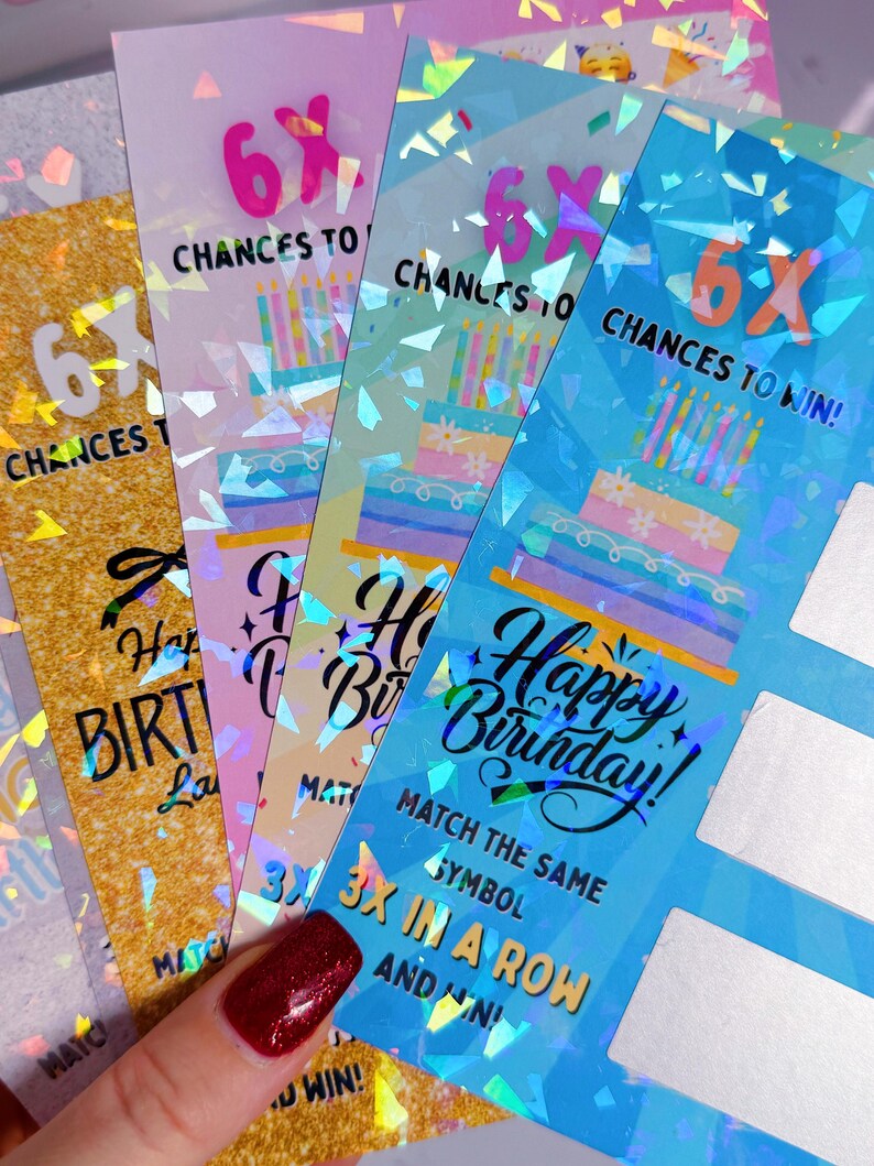 Custom Personalized Birthday Scratch off Card for Kids and Adults - Etsy