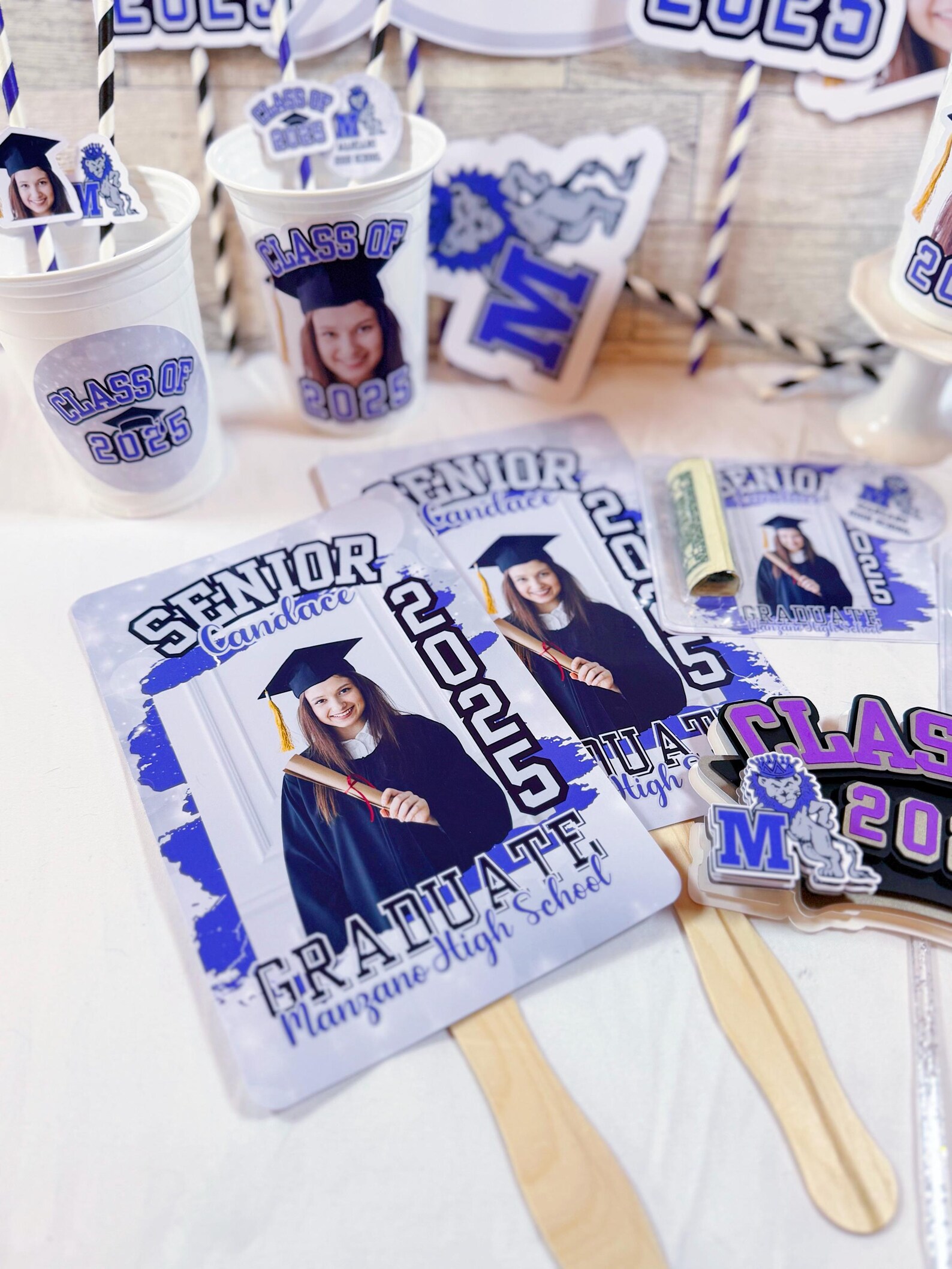 Custom Graduation Face Fan 2025: Personalized Grad Party Decor - Etsy