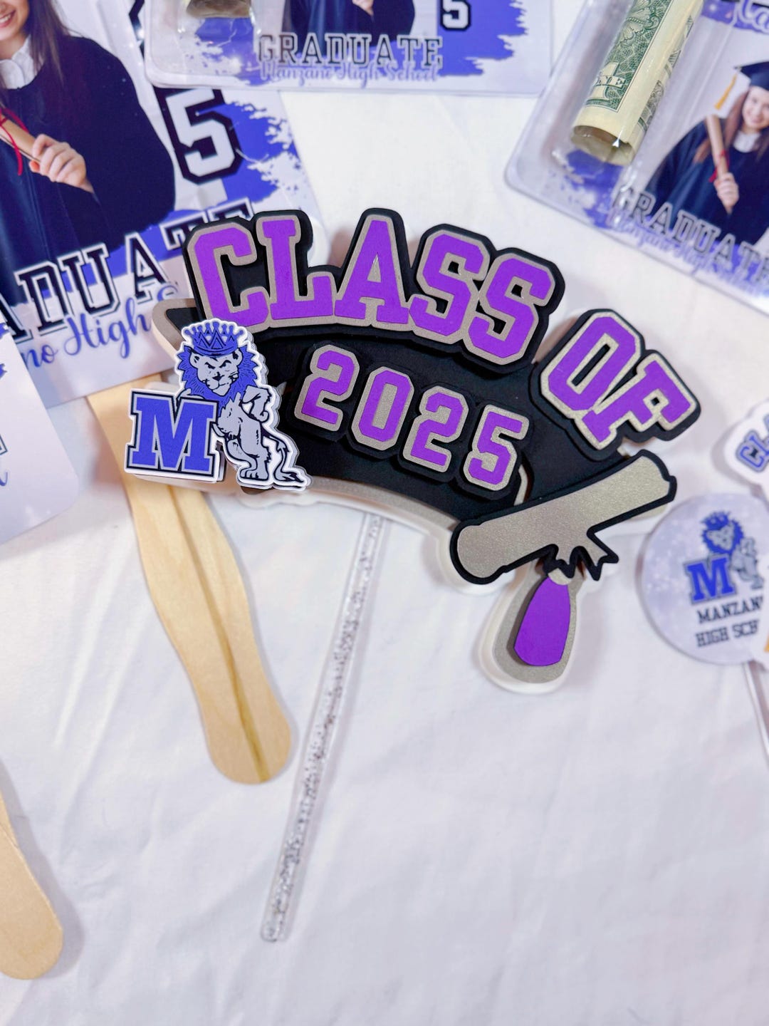 Personalized Graduation 2025 Cake Topper: Custom School Colors - Etsy