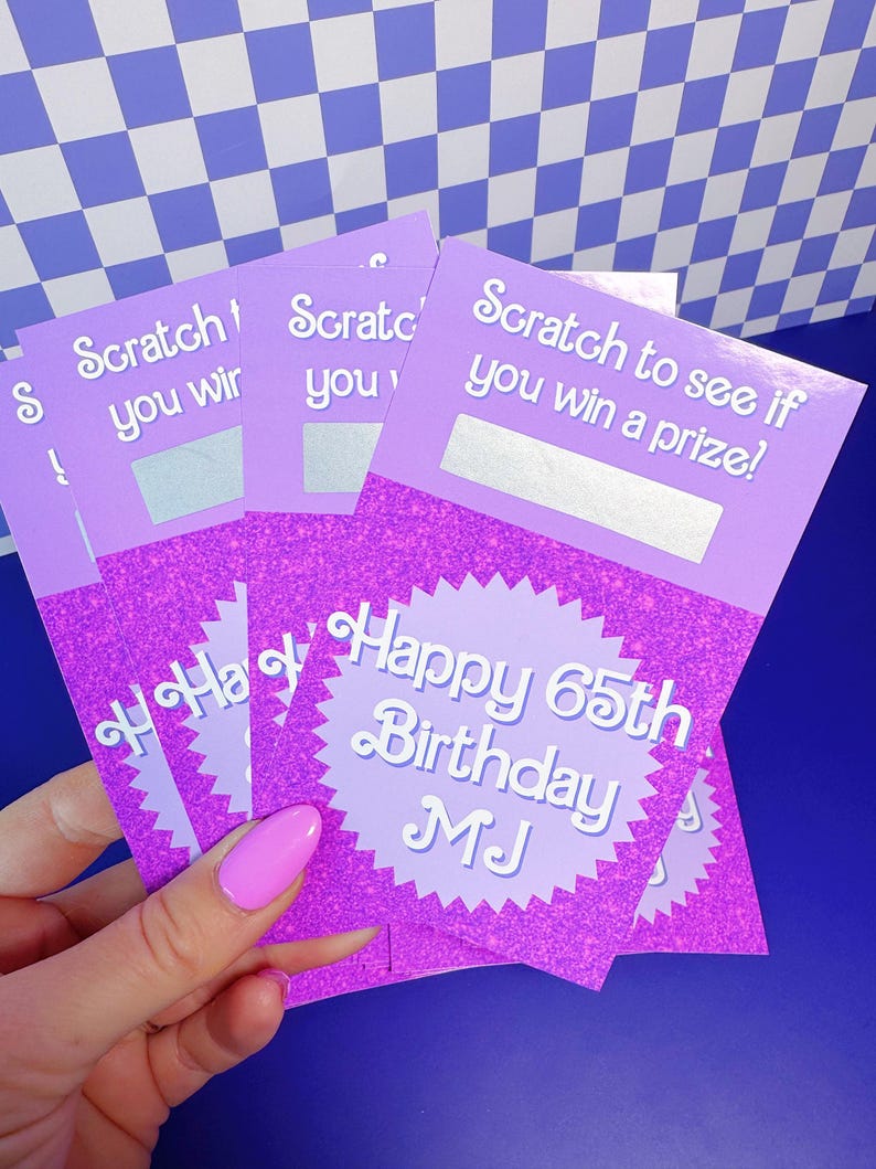 Custom Party Favor Scratch-off Cards: Birthday Scratch off Card - Etsy