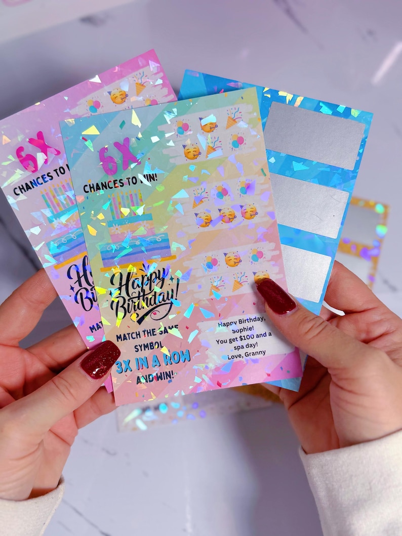 Custom Personalized Birthday Scratch off Card for Kids and Adults - Etsy