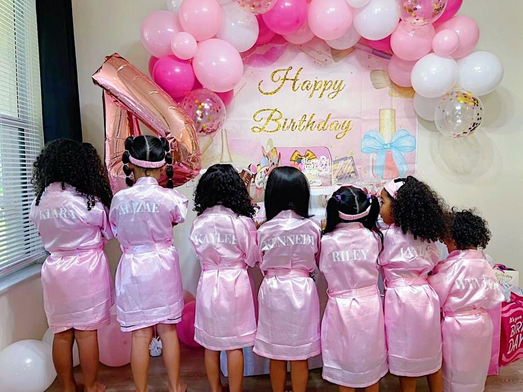 Personalized Satin Robes: Girls' Spa Party, Bridesmaid Gifts - Etsy