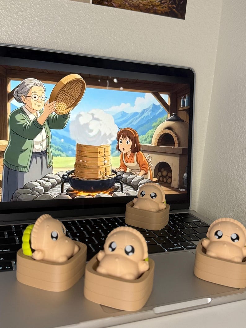 Mochimori Village Dumpling Clicker | Cute Food Fidget | Kawaii Desk Toy ...