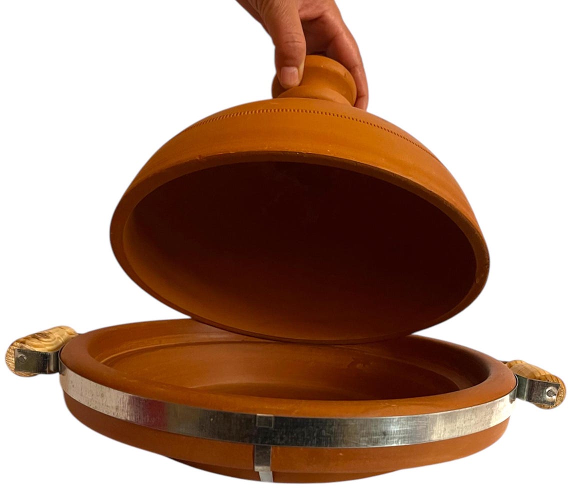 Moroccan Clay Tagine Pot 30cm - Handmade Terracotta Tajine for Cooking ...