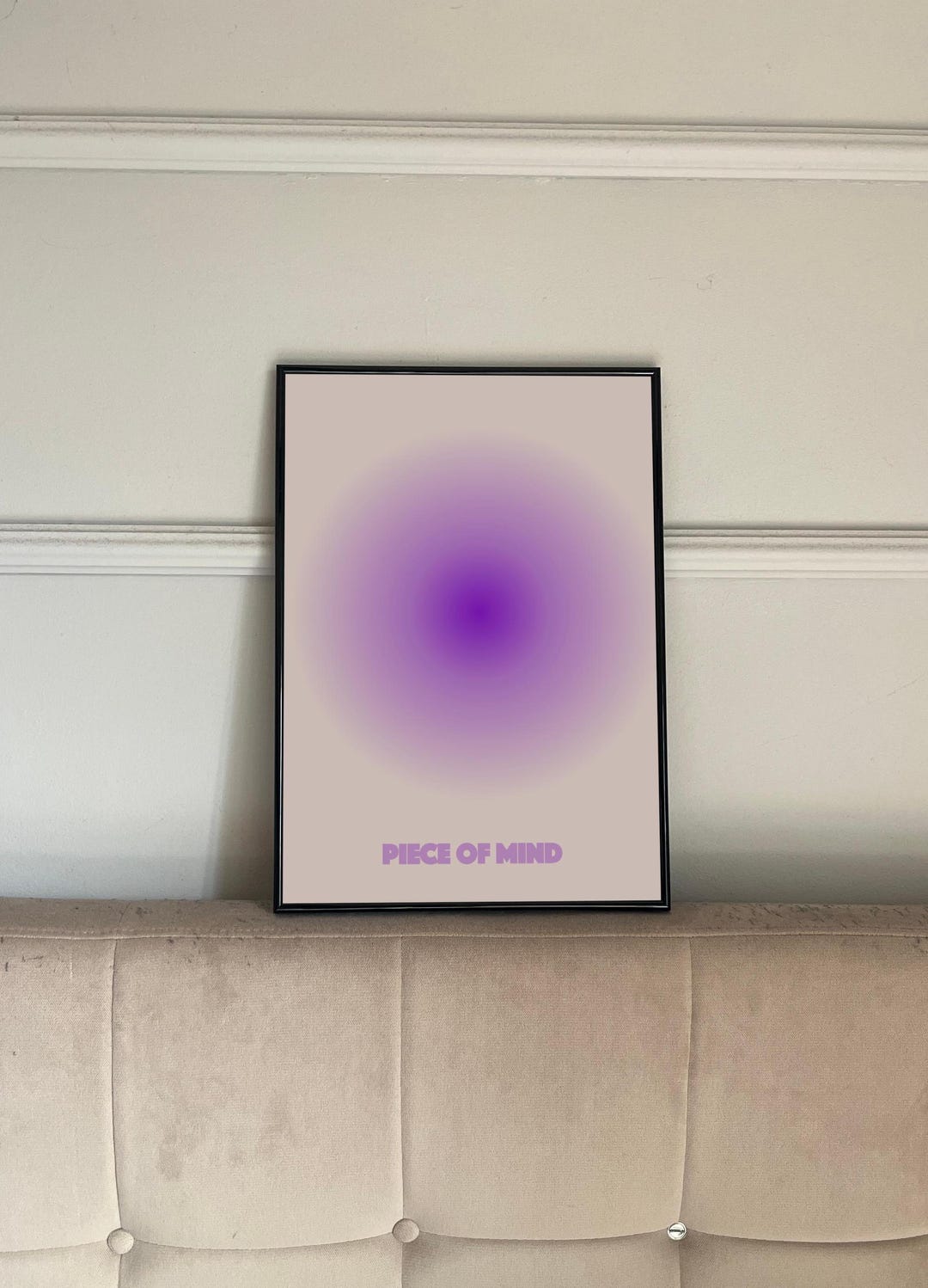 Poster Piece of Mind, Posters With Quotes, Beige, Purple, Aesthetic ...
