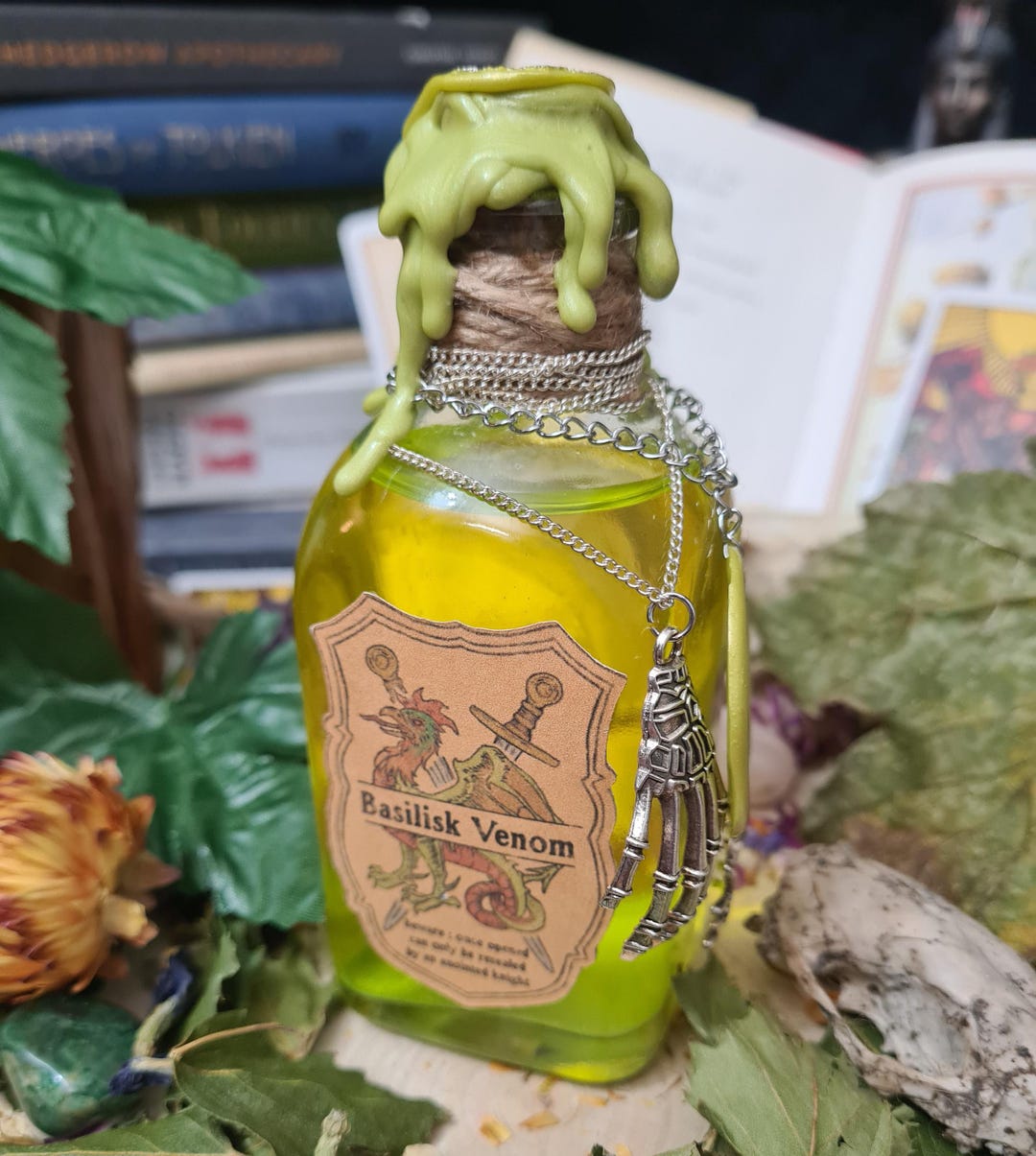 Basilisk Venom Decorative Potion, Fantasy Prop, Roleplay, Apothecary ...