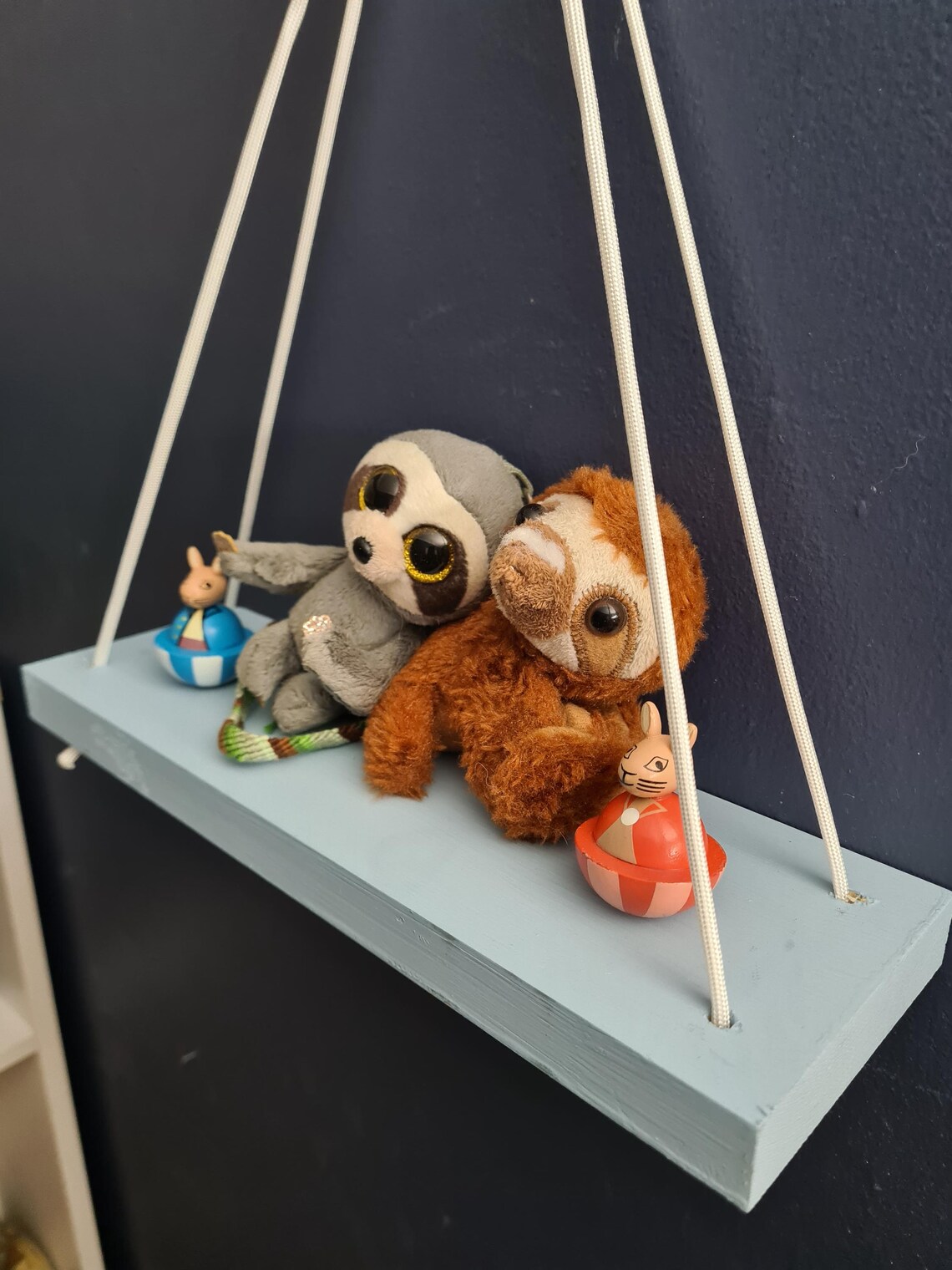 Hanging Shelf, Nursery Shelf, Roped Shelf, Cute Shelf, Nursery Decor ...