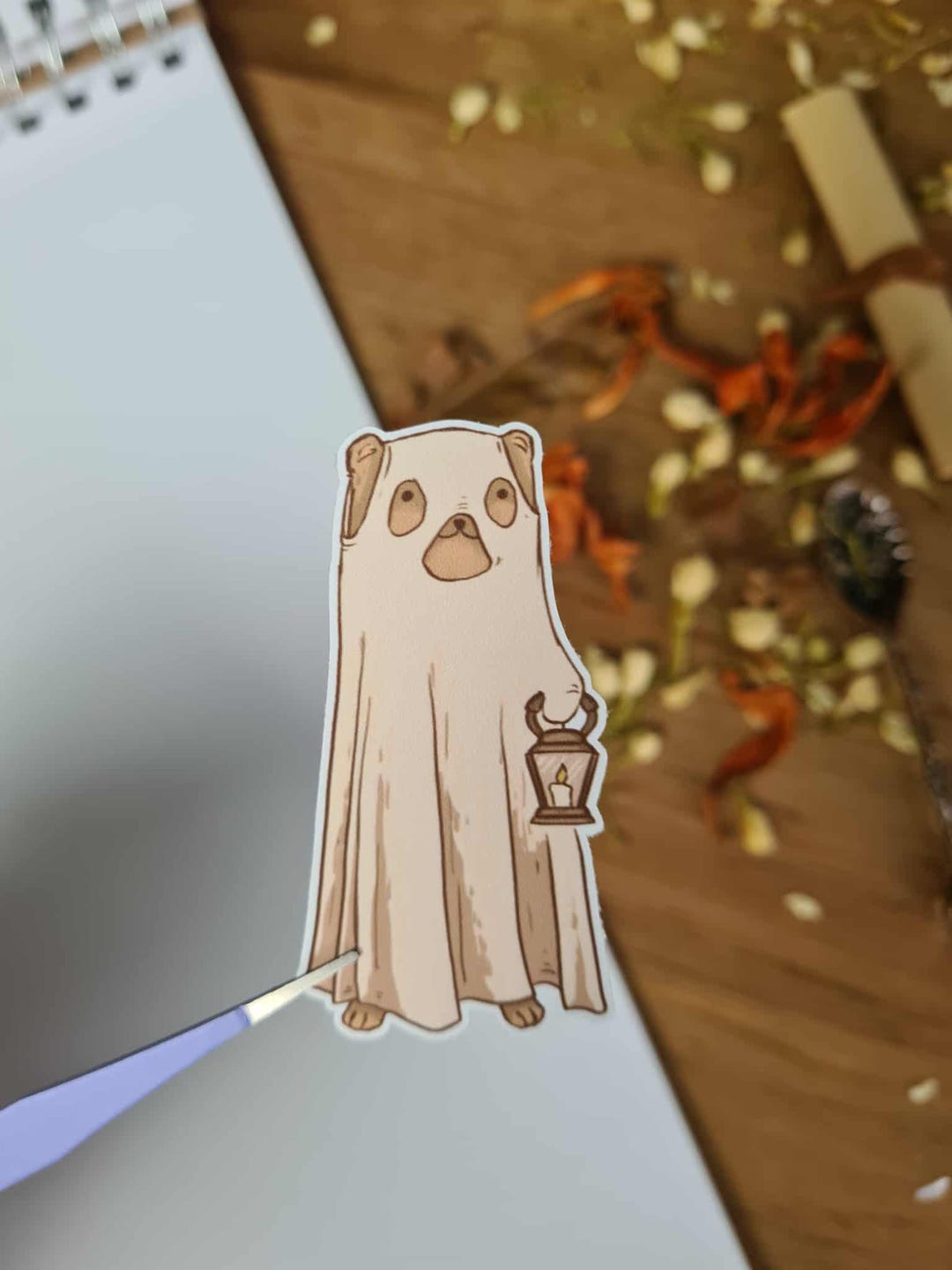 Ghost Wesy, Weasel Vinyl Sticker - Planner Stickers -journaling ...