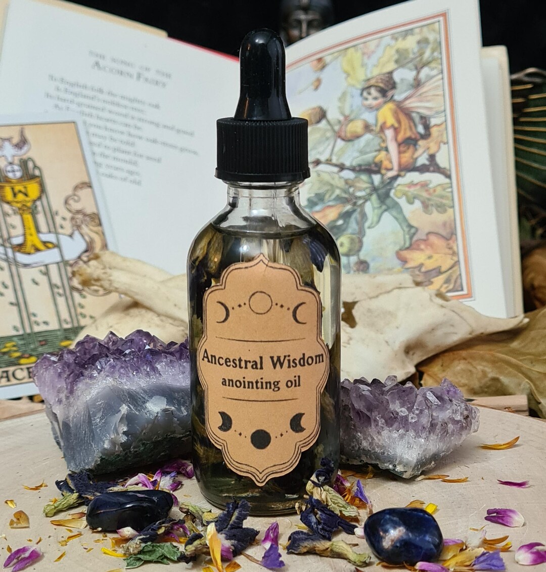 Ancestral Wisdom Spell Oil , Anointing Oil, Magic Oil, Wisdom Spell ...