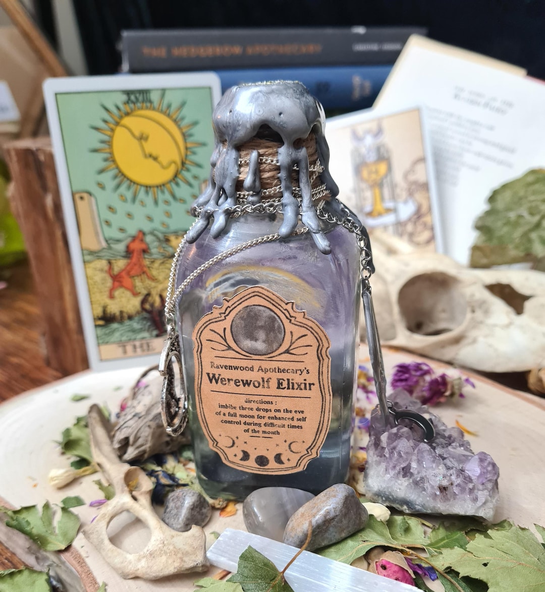 Werewolf Elixir Decorative Potion, Fantasy Prop, Roleplay, Apothecary ...