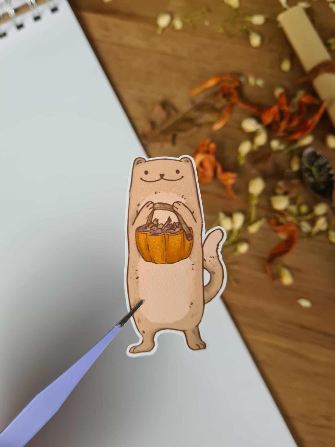 Trick or Treat Wesy , Weasel Vinyl Sticker - Planner Stickers ...