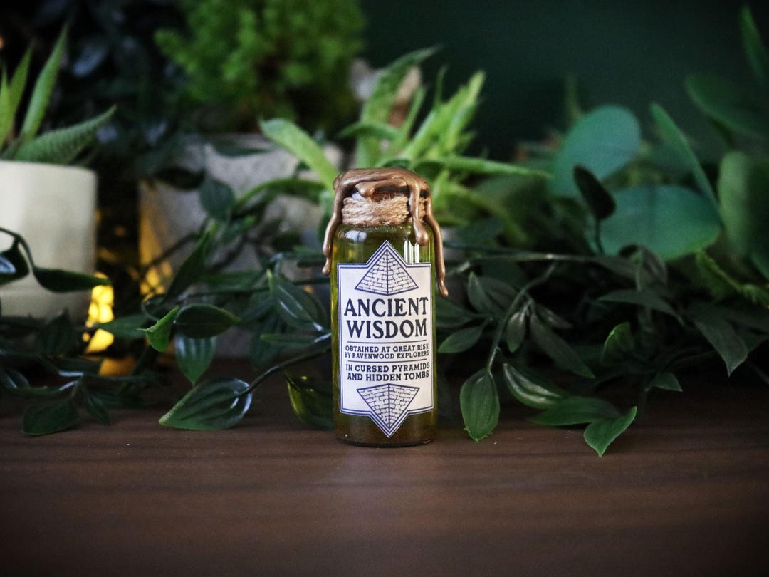 Ancient Wisdom Mini Potion : Egyptian Mythology, TTRPG Prop, Bookshelf ...