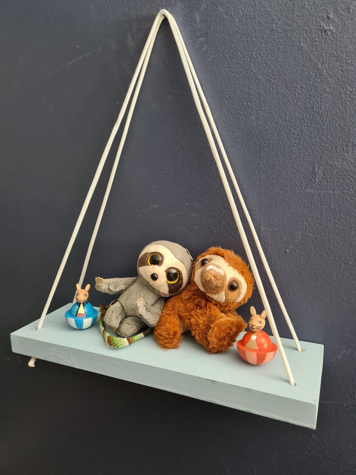 Hanging Shelf, Nursery Shelf, Roped Shelf, Cute Shelf, Nursery Decor ...