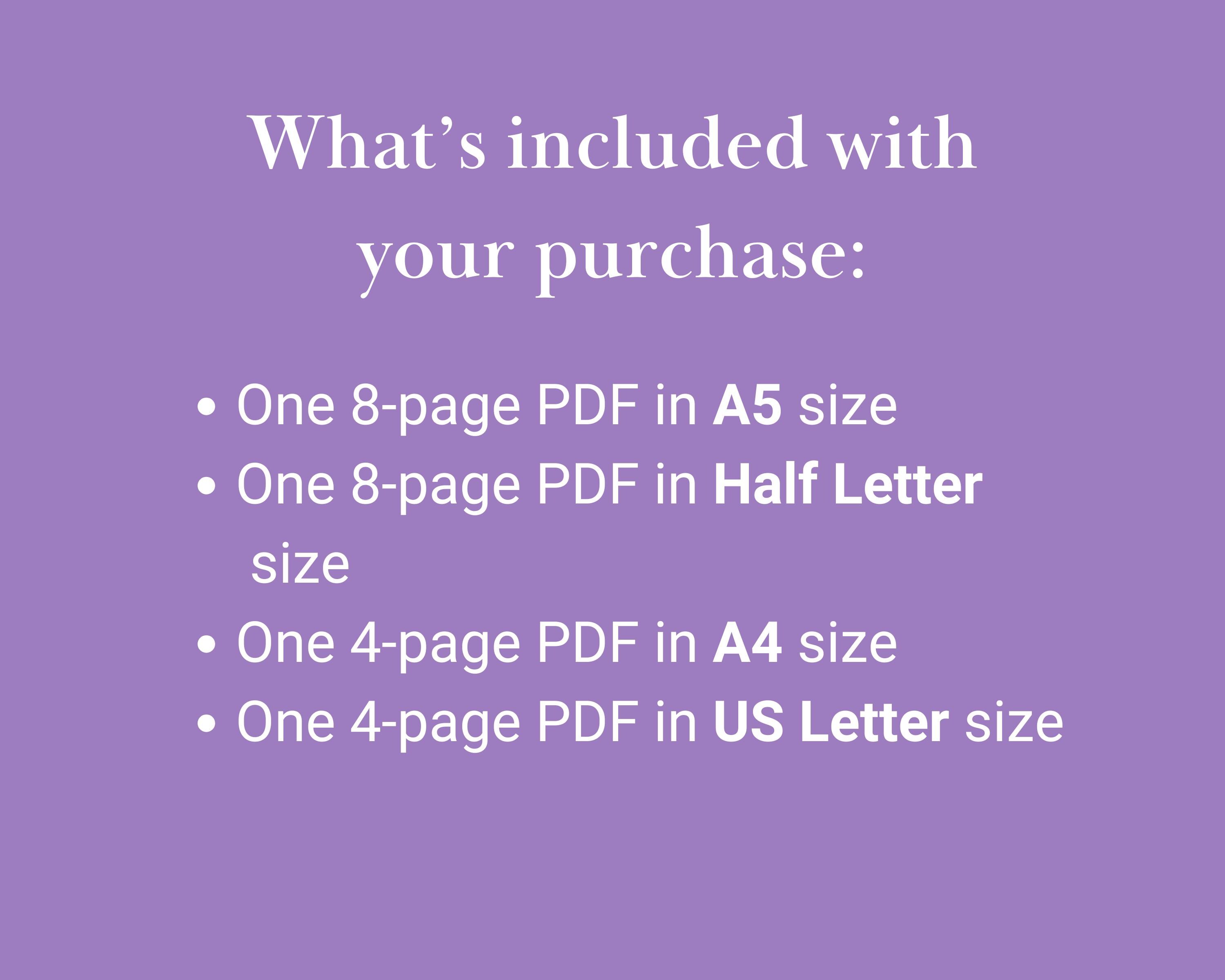 Printable Daily Prayer Journal Pages | 4 Lavender Spring Flower Designs ...