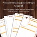 Printable Reading Journal Pages | 4 Cozy Fall Book Journal Pages | Book ...
