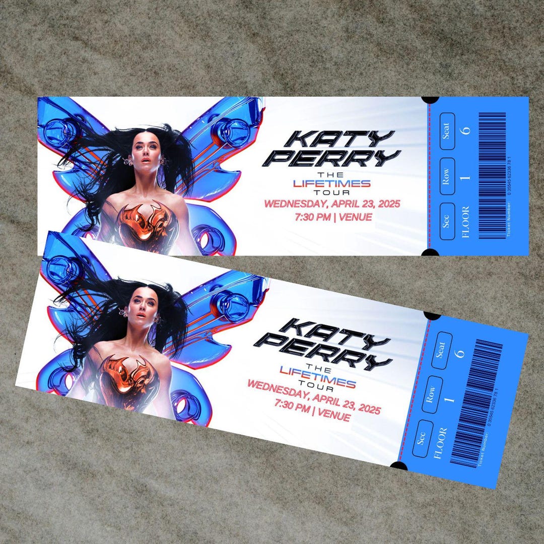 Customized Katy Perry the Lifetimes Tour Concert Ticket Pass - Etsy UK