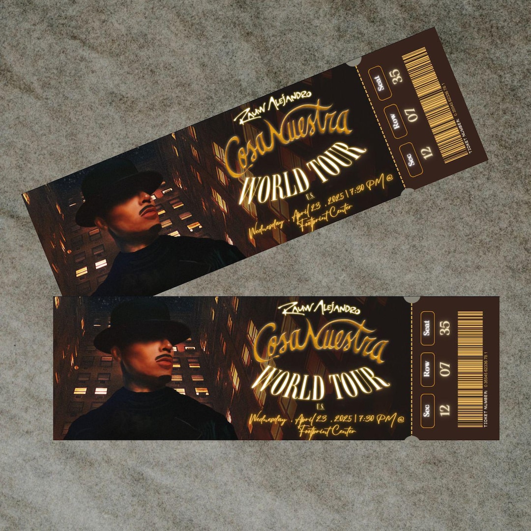 Customized Rauw Alejandro Cosa Nuestra Tour Concert Ticket Pass - Etsy