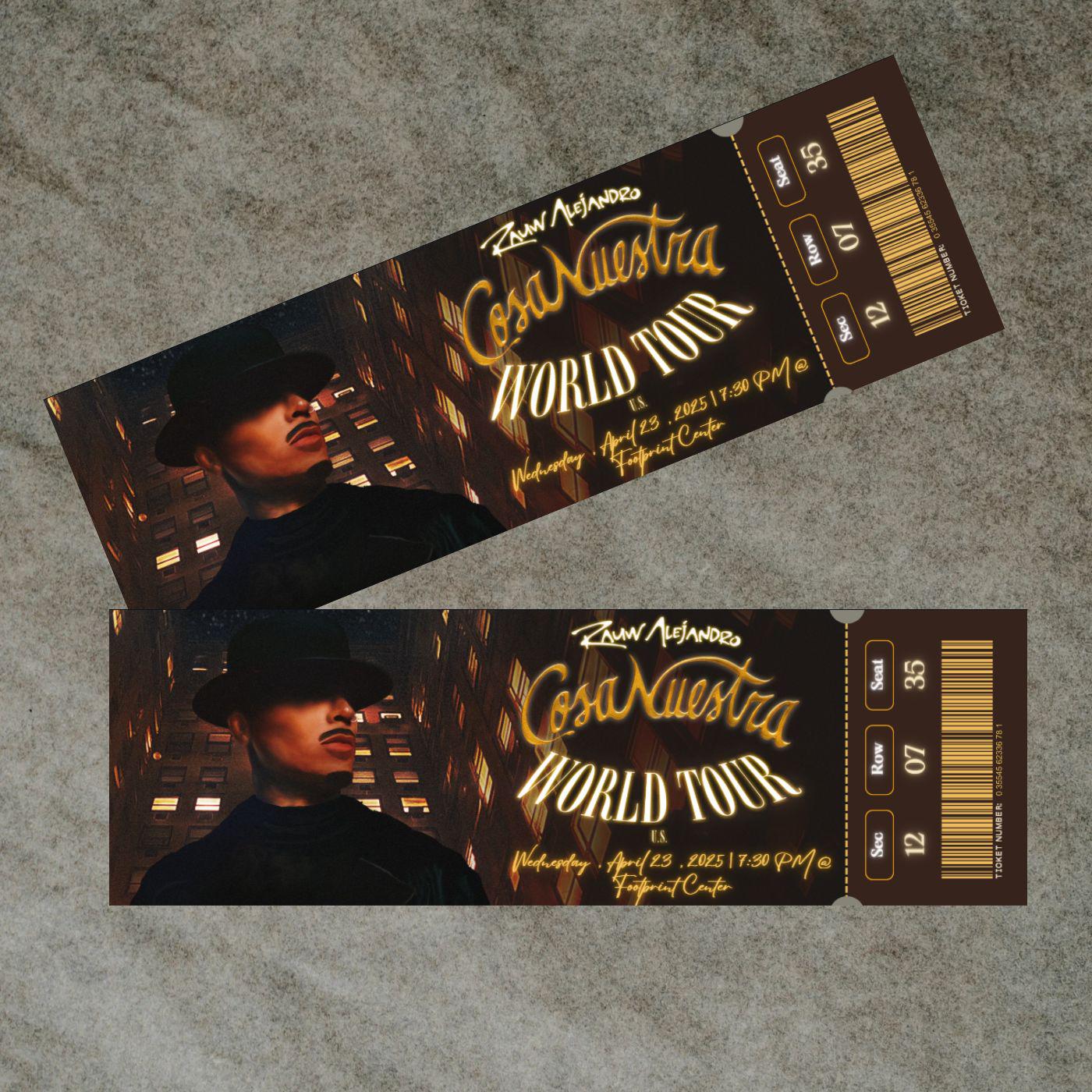 Customized Rauw Alejandro Cosa Nuestra Tour Concert Ticket Pass - Etsy