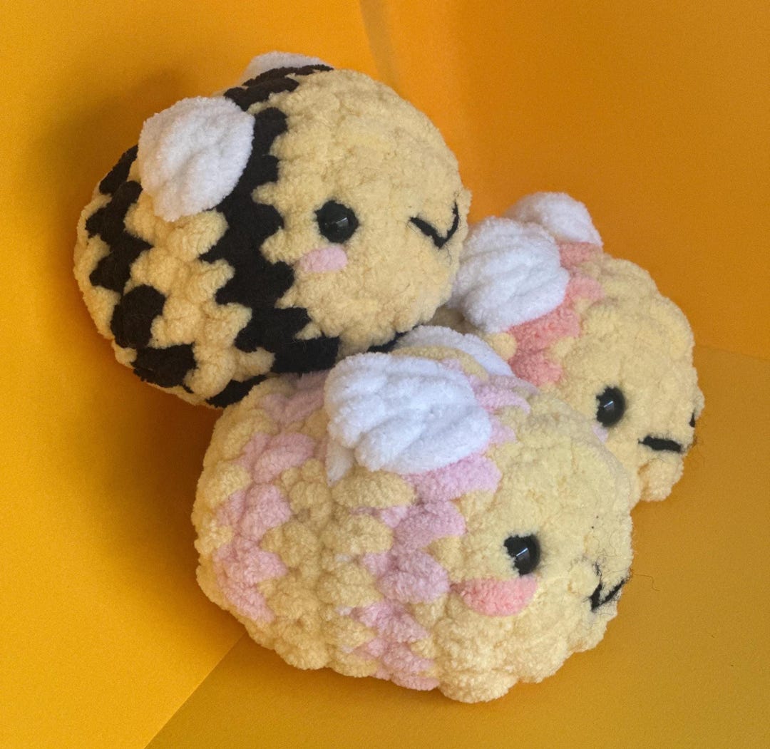 Handmade Bee Plushies – Vanilla, Rosie and May | Amigurumi Cute Crochet ...