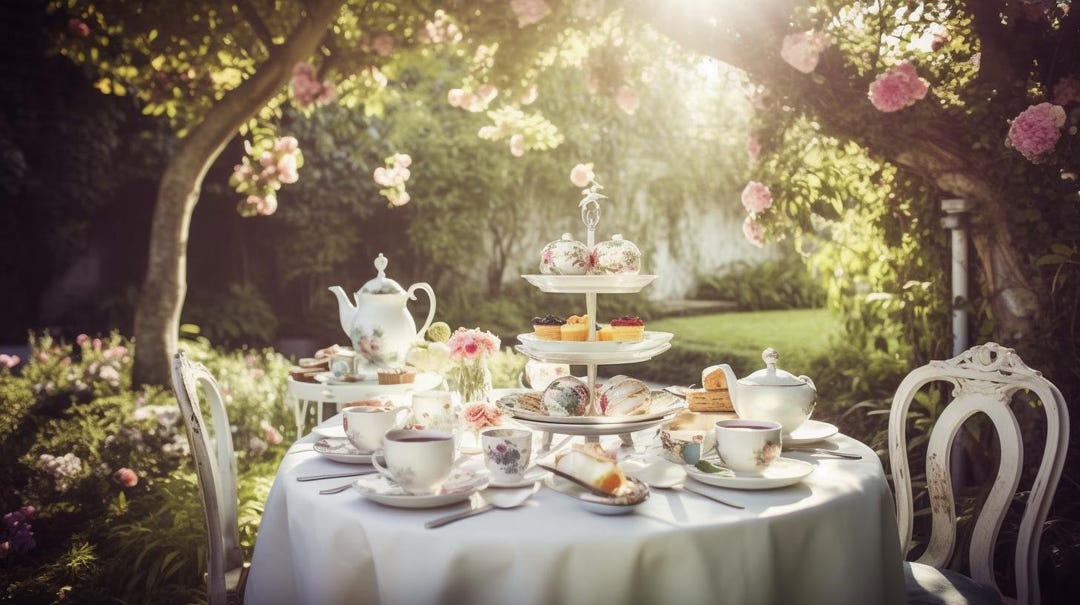 Elegant Tea Party Digital Art Bundle for Event Signage & Framing ...