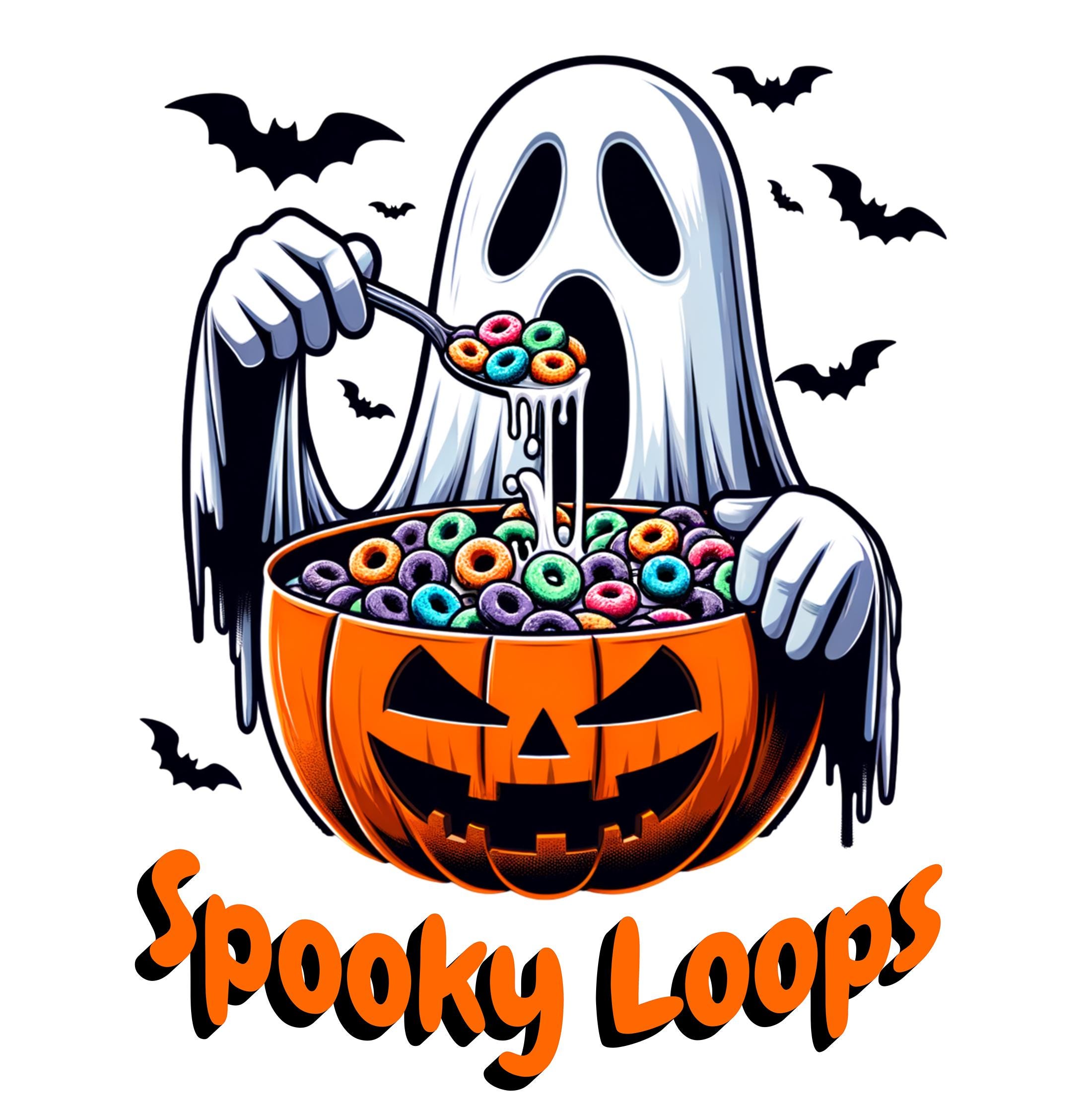 Spooky Loops Png, Ghost Cereal Clipart, Ghost PNG Instant DIGITAL ONLY ...