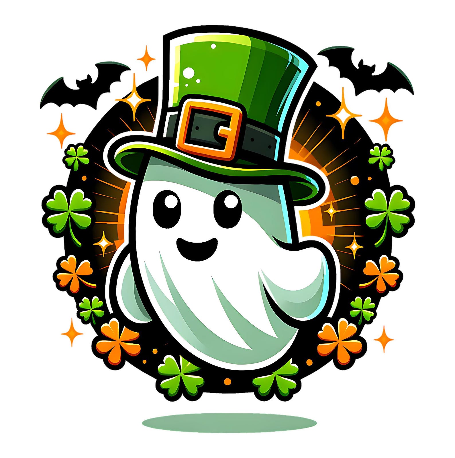Cute St Pattys Ghost PNG, Spooky St Patricks Clipart, St Patrick's Day ...