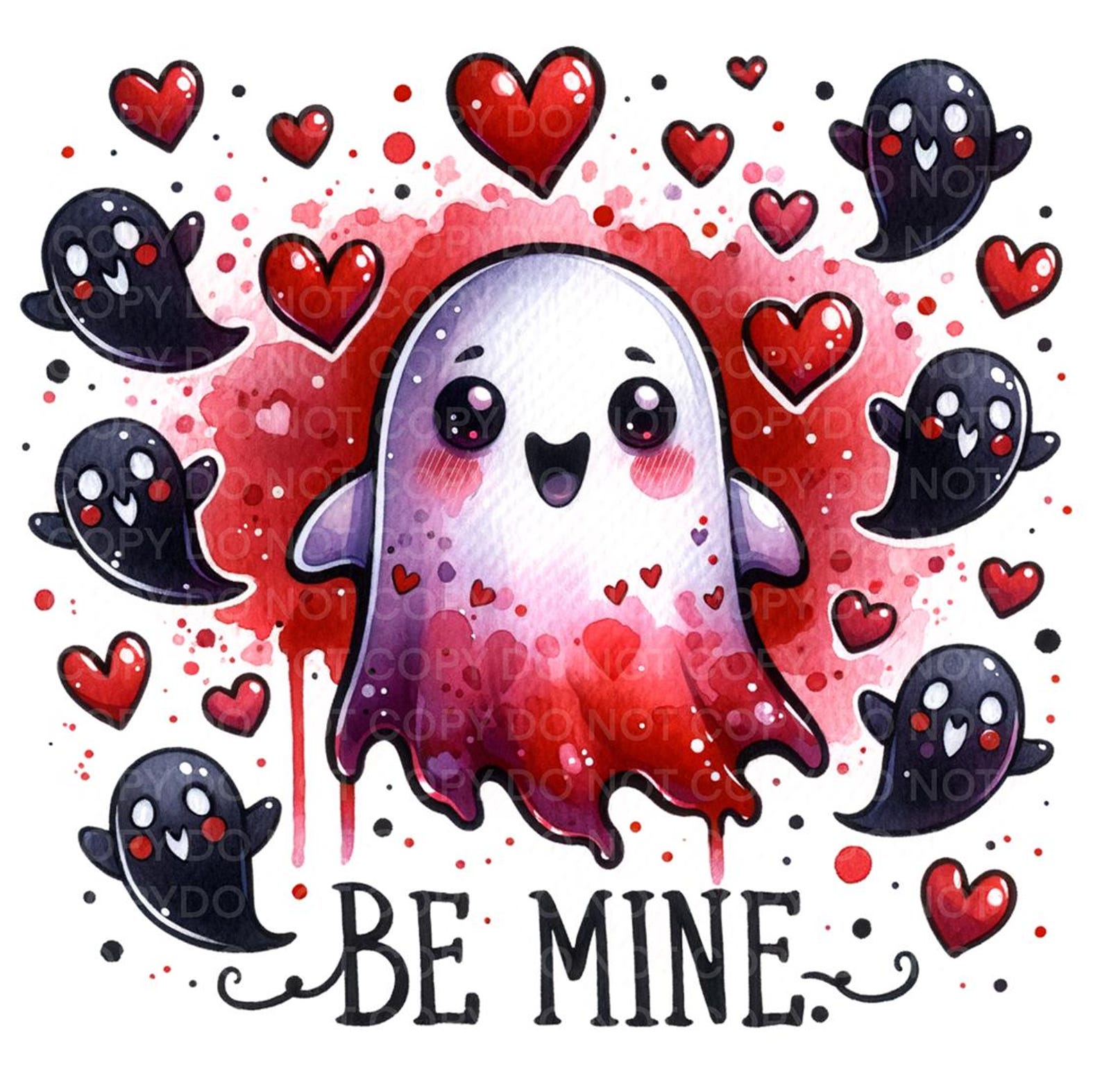 Be Mine Ghost PNG, Ghost Png, Valentines Day Png, Valentines Day ...