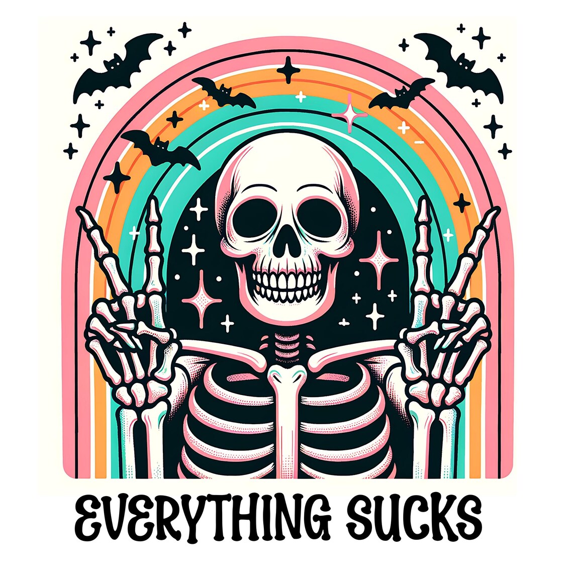 Everything Sucks Png, Skeleton Clipart, Skeleton PNG Instant DIGITAL ...