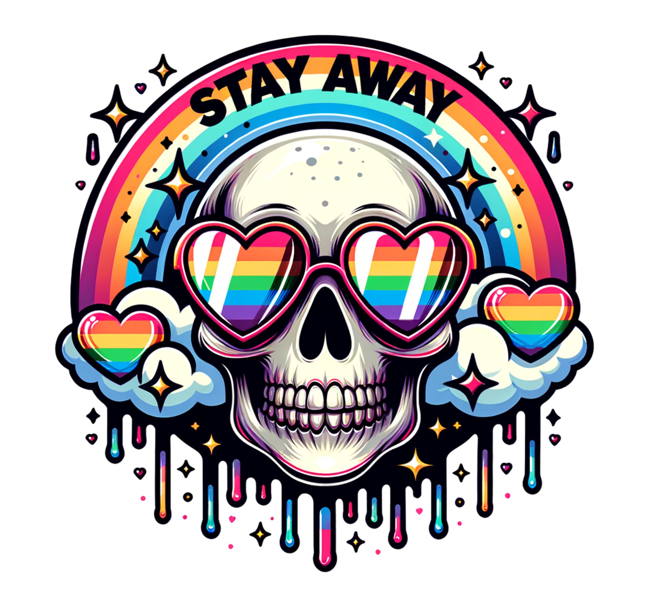 Stay Away Heart Eyes PNG, Snarky Skeleton Clipart, Skeleton Sublimation ...