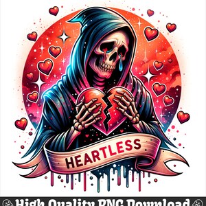 Heartless Reaper PNG, Valentines Day PNG, Reaper Clipart, Shirt Design ...