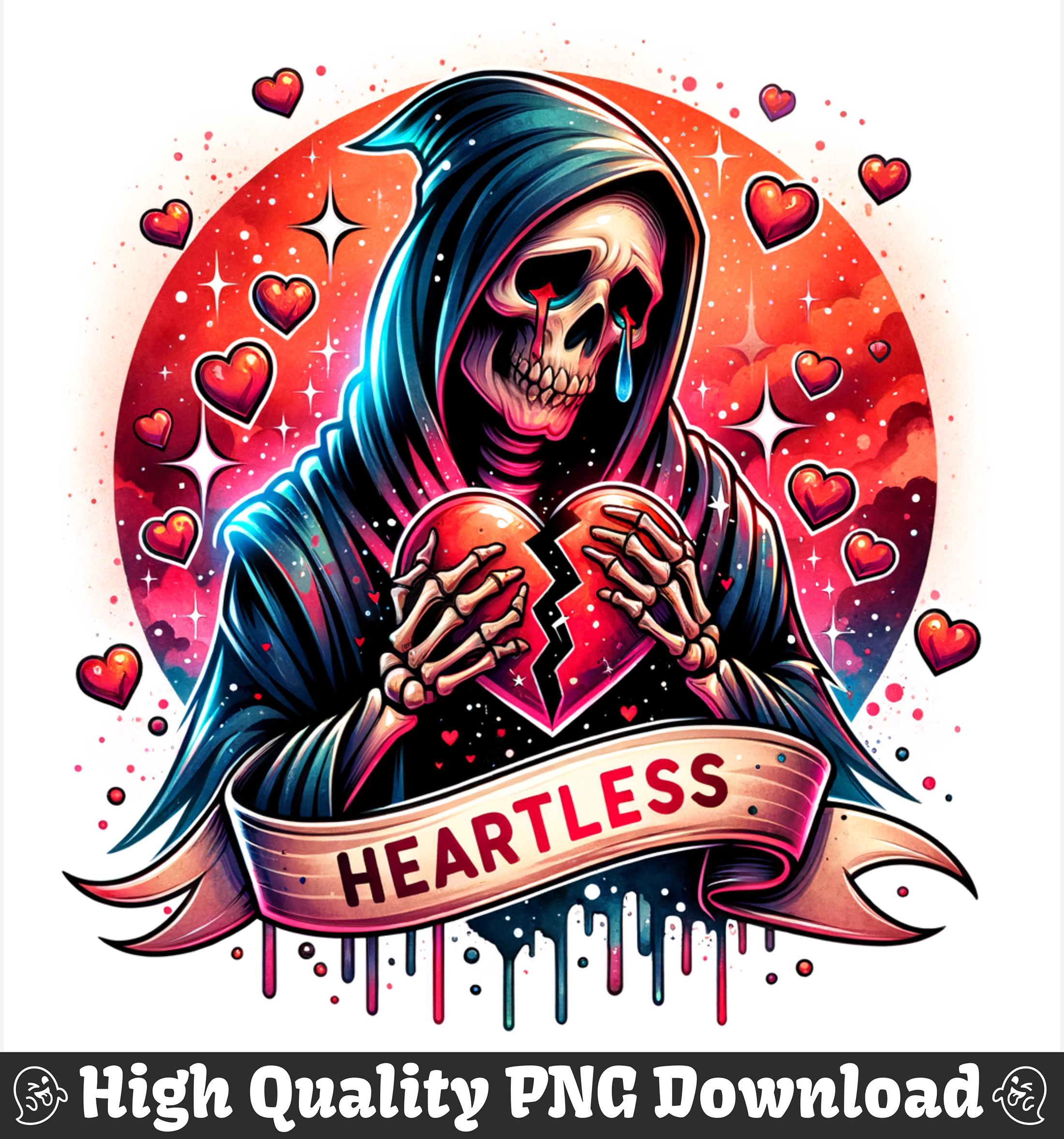 Heartless Reaper PNG, Valentines Day PNG, Reaper Clipart, Shirt Design ...