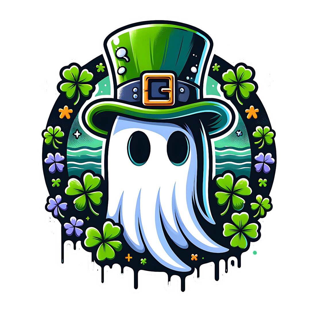 St Patricks Day Ghost PNG, Spooky St Patricks Clipart, St Patrick's Day ...